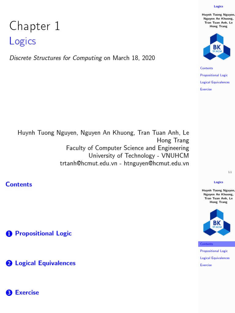 Logics: Discrete Structures For Computing On March 18, 2020 | PDF ...