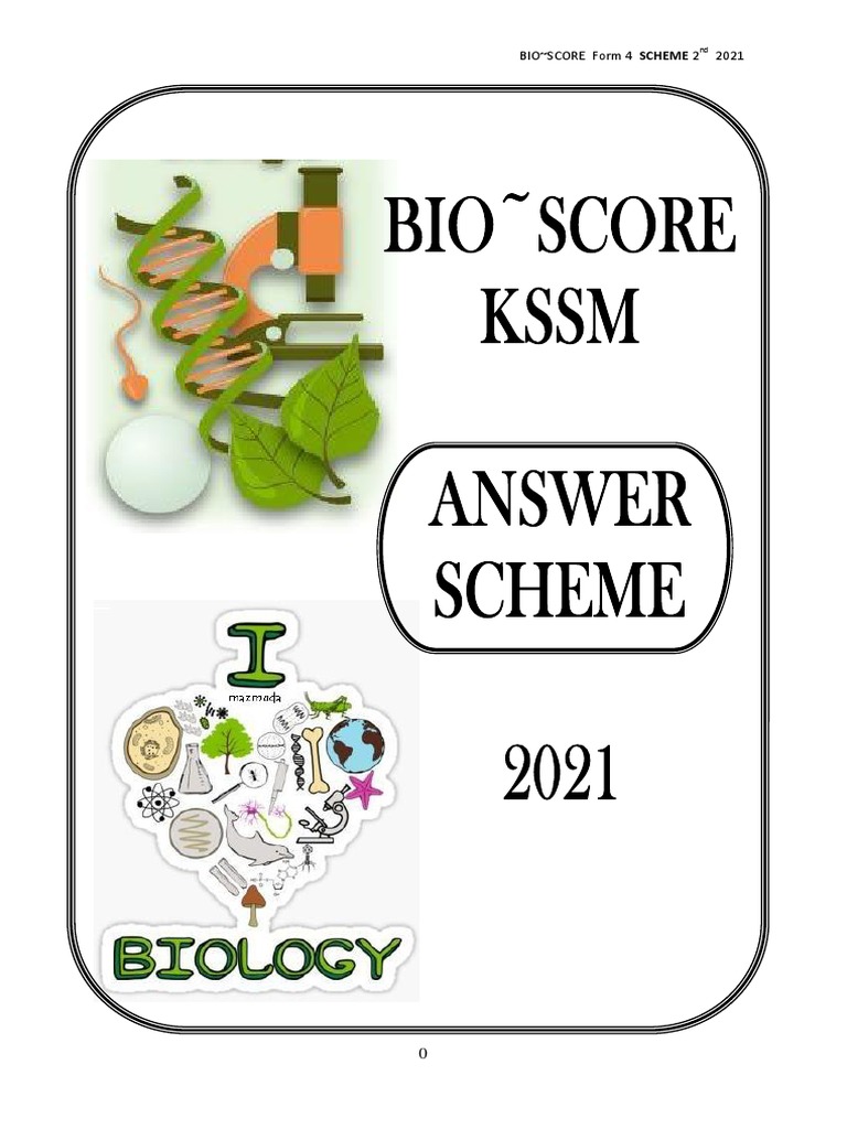 Full Answer Scheme Bioscore f4 | PDF | Osmosis | Mitosis
