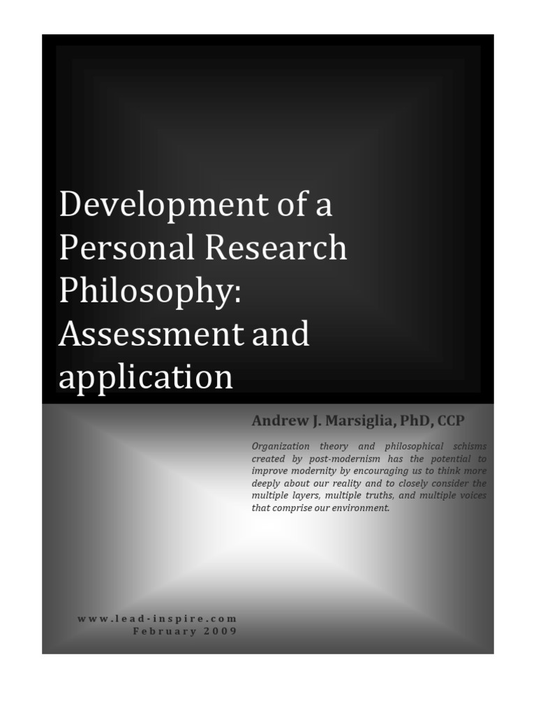 Personal Research Philosophy Development | PDF | Postmodernism | Leadership