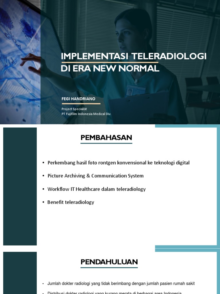 TELERADIOLOGI MENDUKUNG PELAYANAN KESEHATAN DI ERA NEW NORMAL | PDF