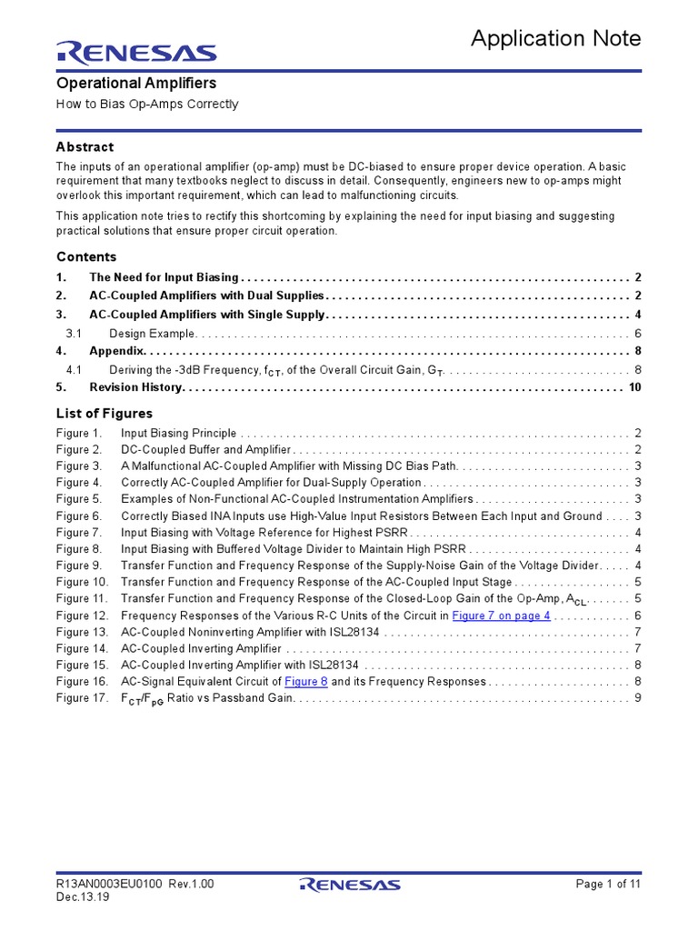 Application Note: Operational Amplifiers | PDF | Operational Amplifier ...