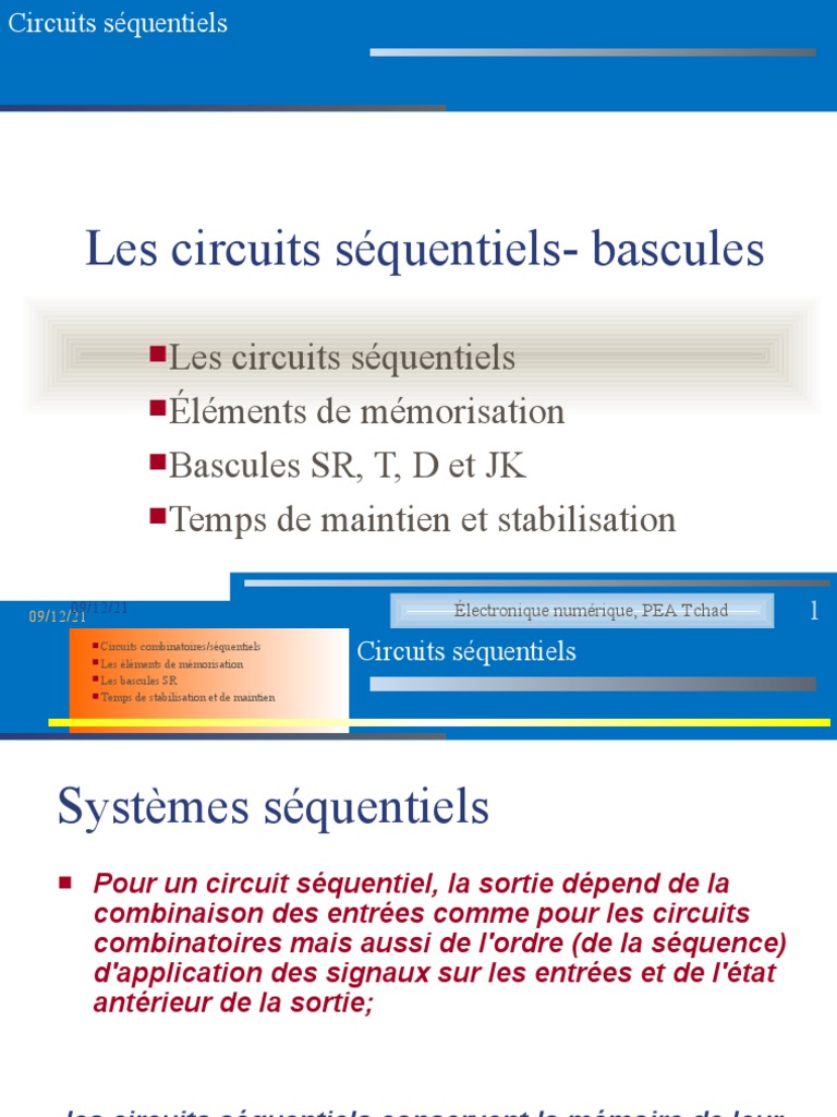 Circuits Séquentiels et Bascules en Électronique | PDF | Ingénierie informatique | Design ...