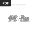 Radio Broadcasting Script English SHS 1 | PDF | Television | Media Formats