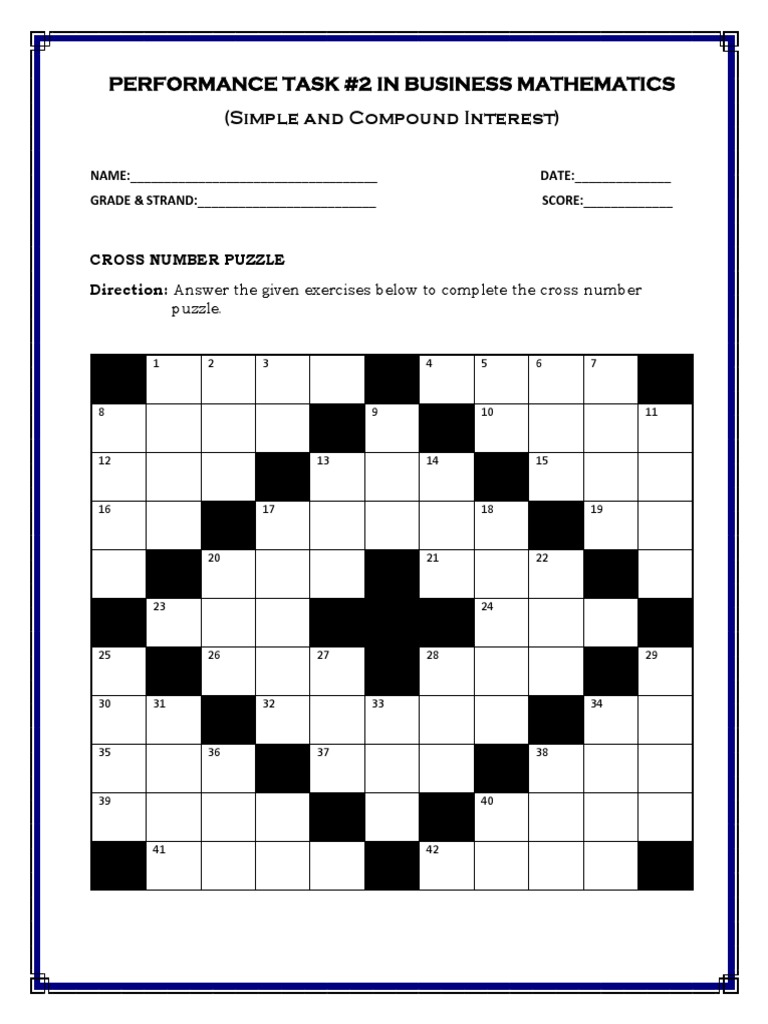 Business Math Performance Task Answer Key | PDF