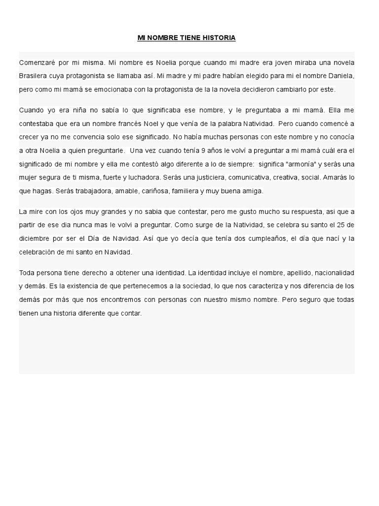 Así Nació Mi Nombre | PDF