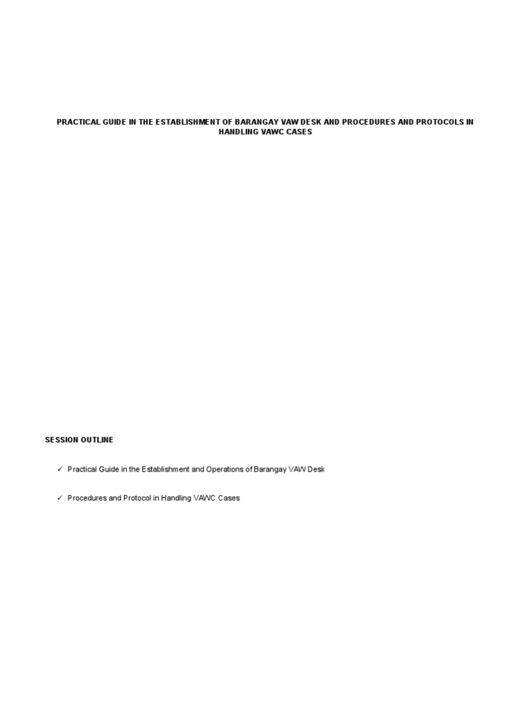 Practical Guide in The Establishment of Barangay Vaw Desk and ...