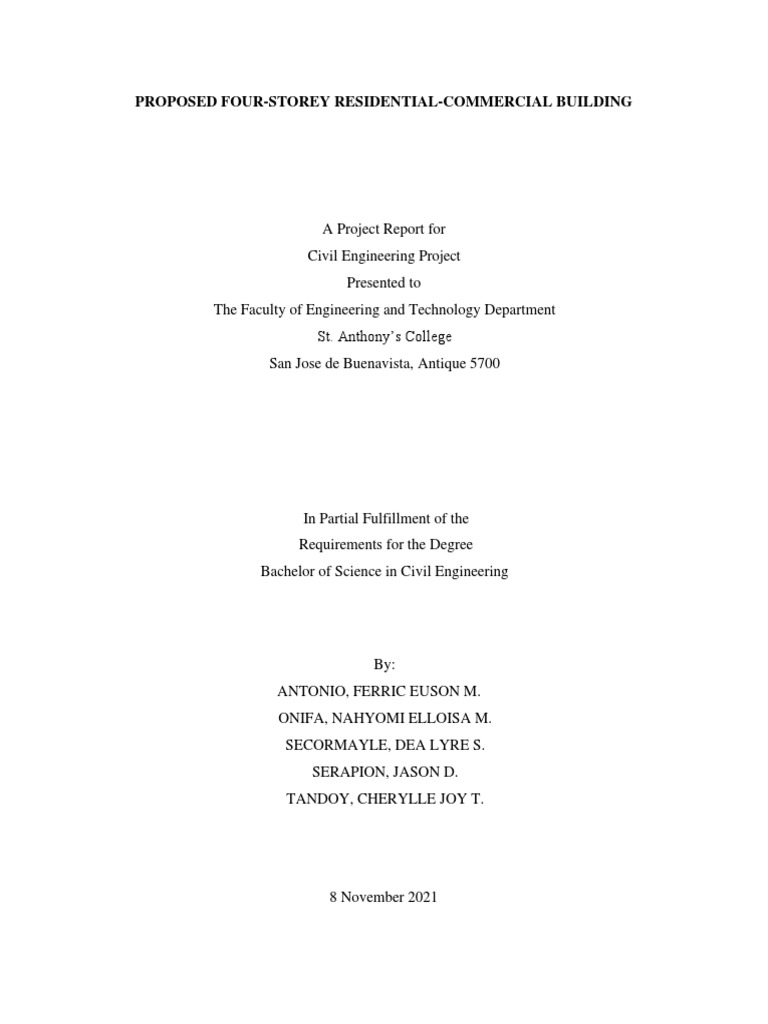 Ce Project Prelim Final Output | PDF | Stairs | Buildings And Structures