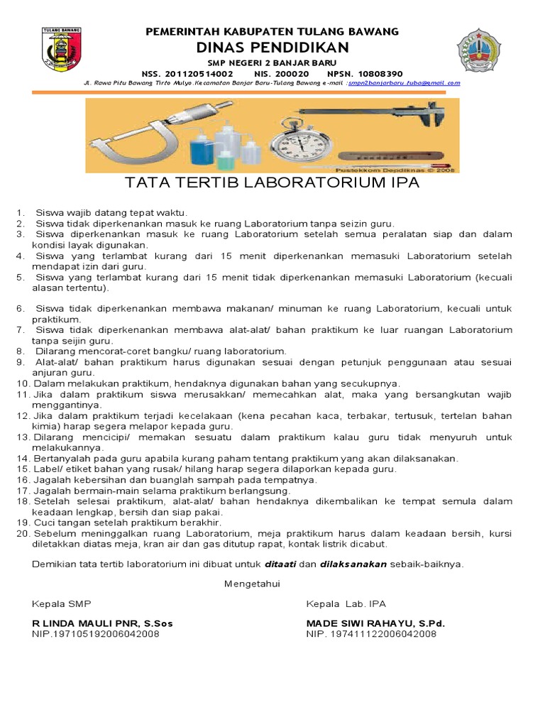 Tata Tertib Lab Ipa | PDF