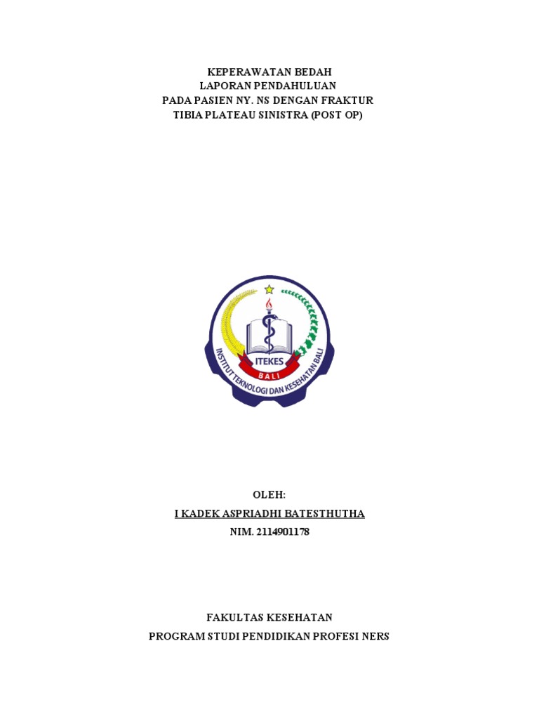 LP Fraktur Tibia Plateau Sinistra | PDF | Sejarah