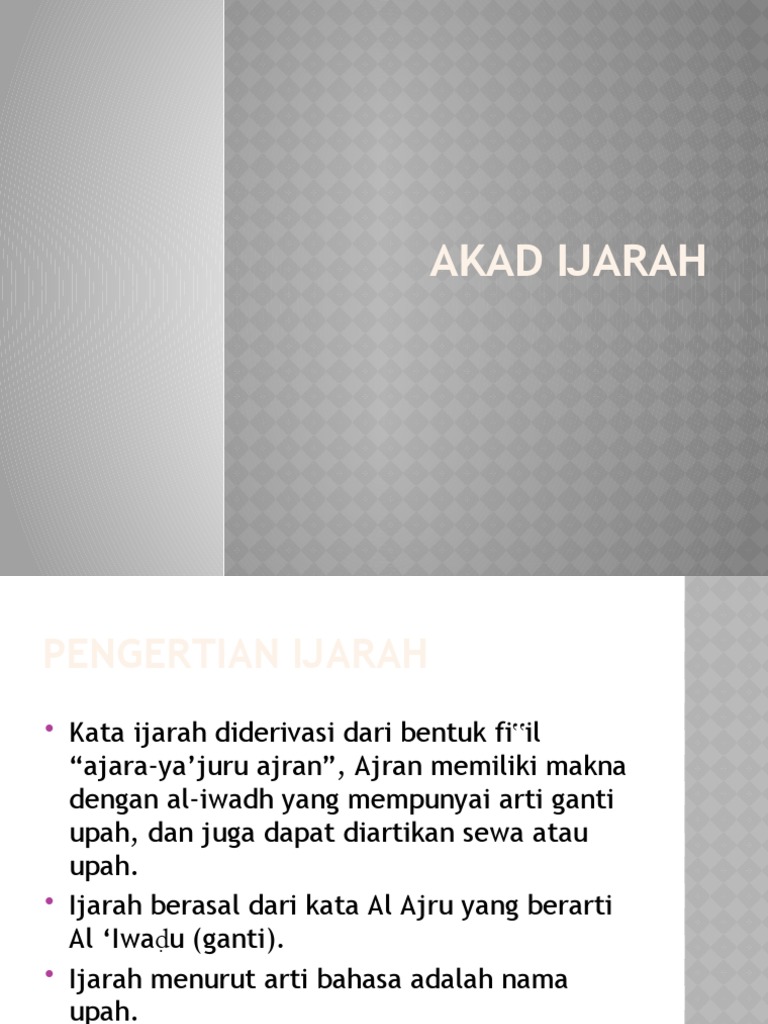 Akad Ijarah | PDF