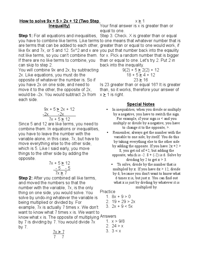 Inequalities | PDF | Inequality (Mathematics) | Mathematical Concepts