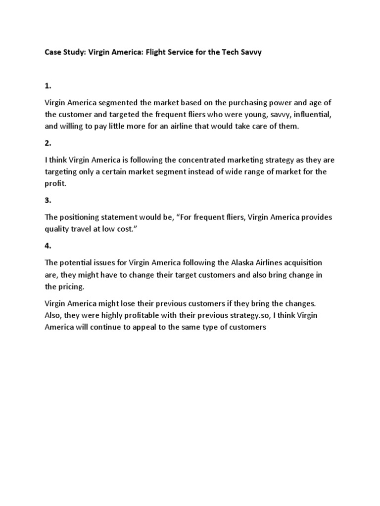 Virgin America Case Study | PDF