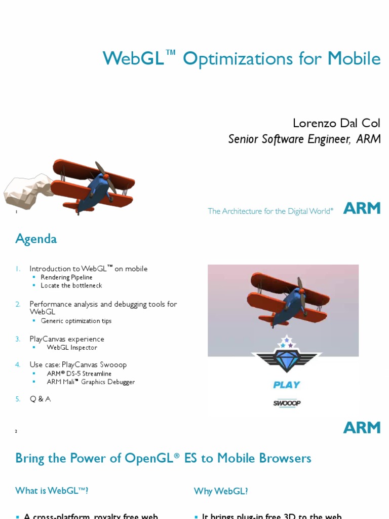 Webgl Optimizations For Mobile: Senior Software Engineer, Arm | PDF ...