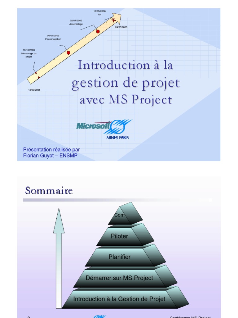 Introduction A MS Project | PDF | Gestion de projet | Planification