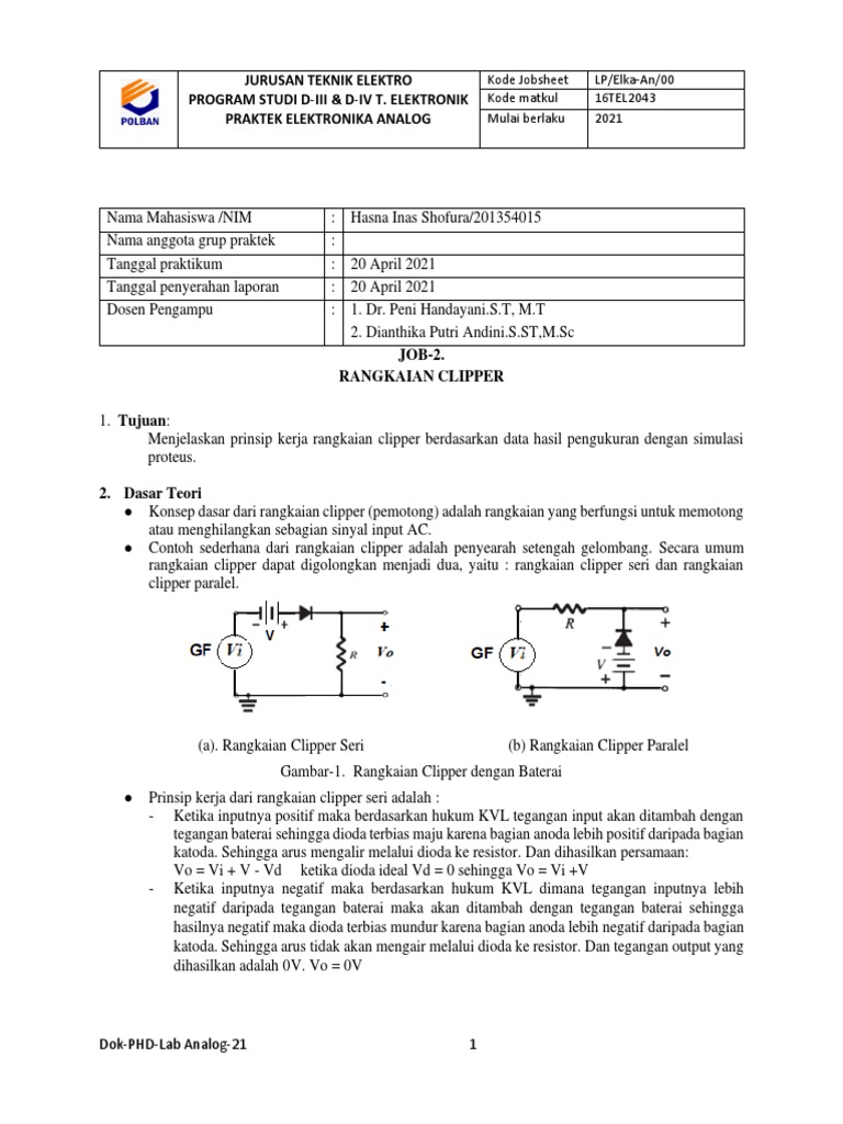 Rangkaian Clipper Paralel dan Seri | PDF