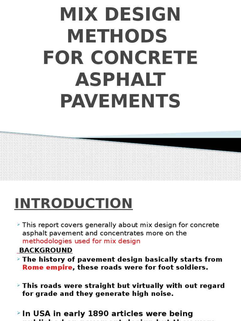 Asphalt Concrete Mix Design Methods | PDF | Concrete | Road Surface