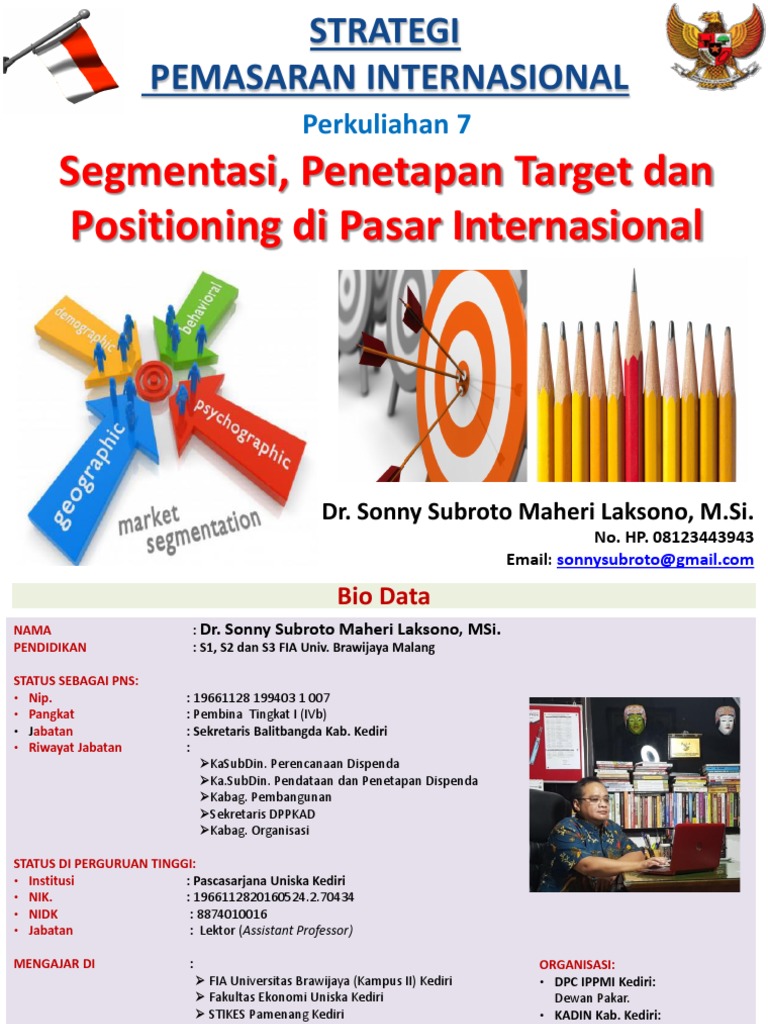7 Segmentasi, Penetapan Target Dan Positioning Di Pasar Internasional | PDF