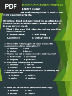 Clean and Sanitize Kitchen Premises | PDF | Disinfectant | Home