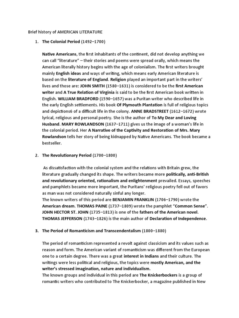 American Literature | PDF | American Literature | Romanticism