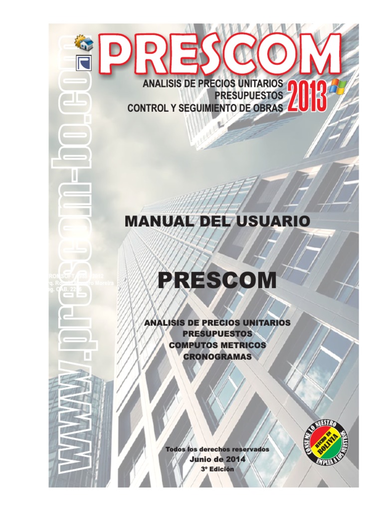 Manual Prescom | PDF | Presupuesto | Archivo de computadora