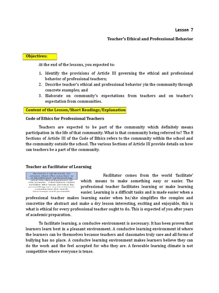 Lesson 7 | PDF | Teachers | Learning