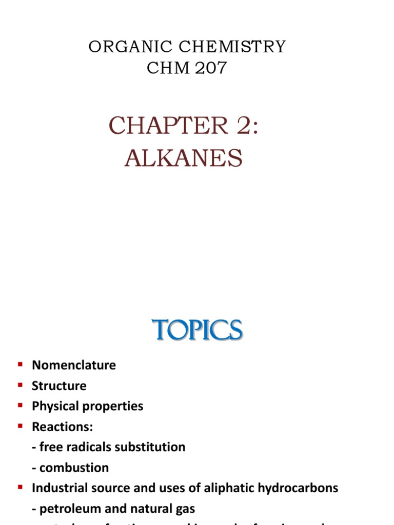 Chapter 2 Alkanes | PDF | Alkane | Methyl Group