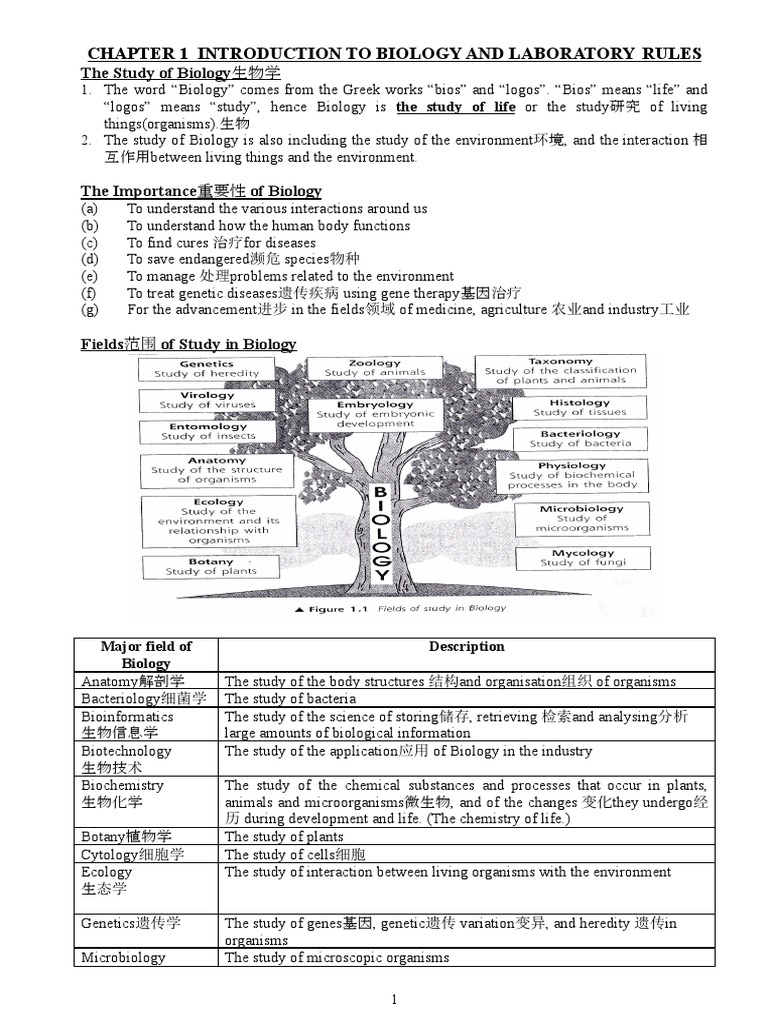 Biology Form 4: Chapter 1 Overview | PDF | Anatomical Terms Of Location ...
