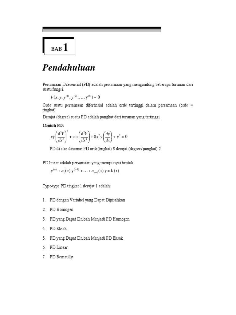 PD Orde 1: Variabel Terpisah | PDF | Metode & Bahan Ajar