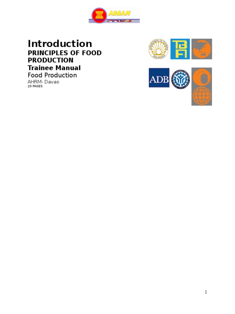 Food Production Principles Manual | PDF | Salad | Mayonnaise