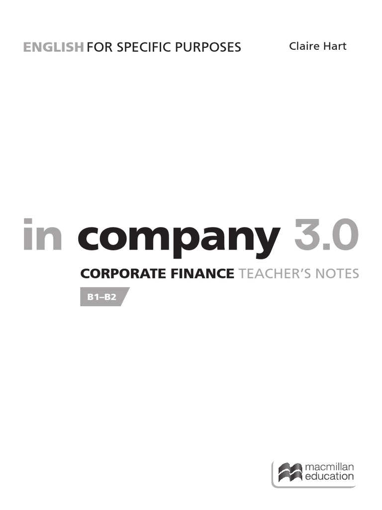 In Company 30 Esp Corporate Finance Teachers Notes | PDF | Budget ...