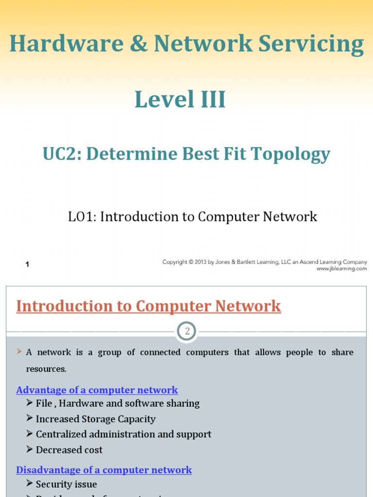 Hardware & Network Servicing Level III: UC2: Determine Best Fit ...