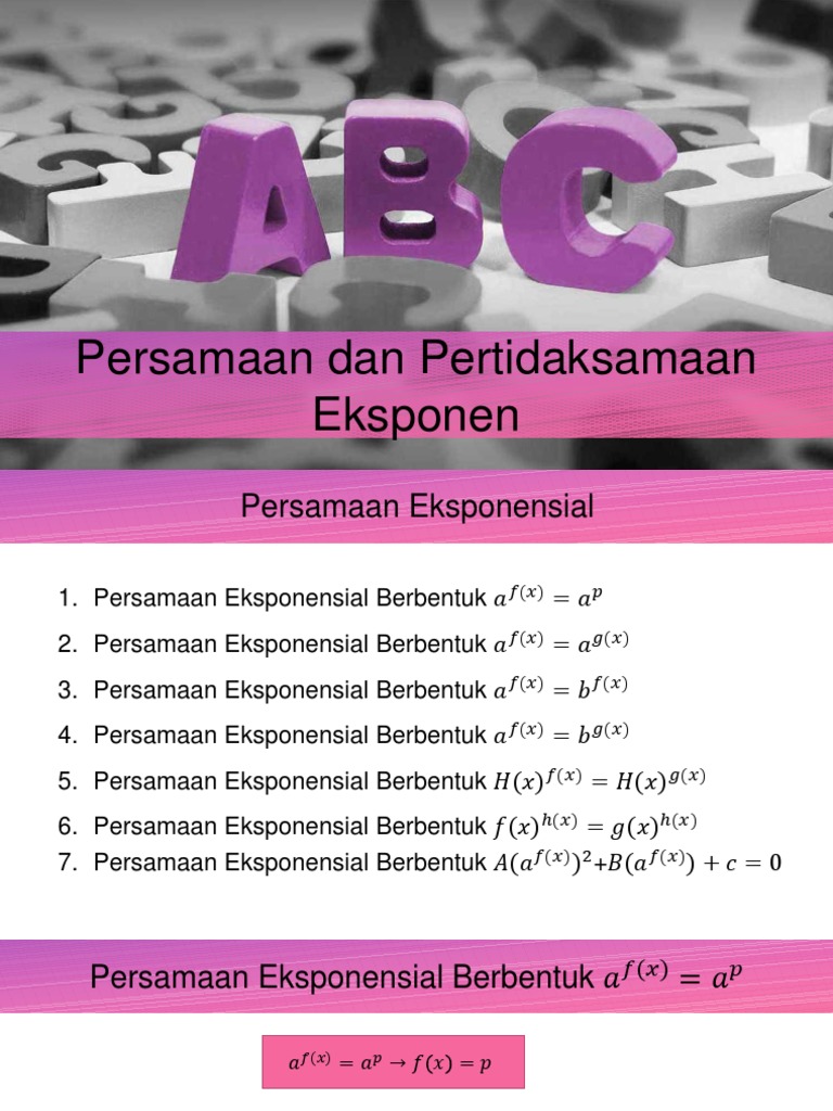 Persamaan Dan Pertidaksamaan Eksponen | PDF
