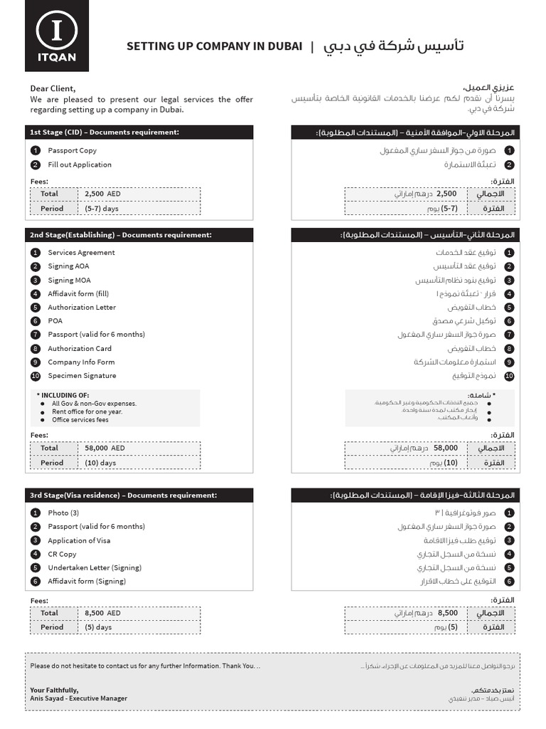 Setting Up Company in Dubai - : Dear Client | PDF | Immigration Law | Human Migration