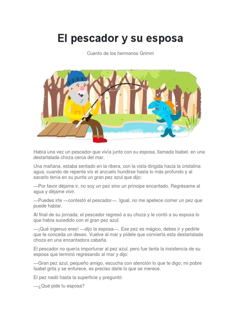 El pescador y su esposa: cuento de Grimm | PDF | Poesía