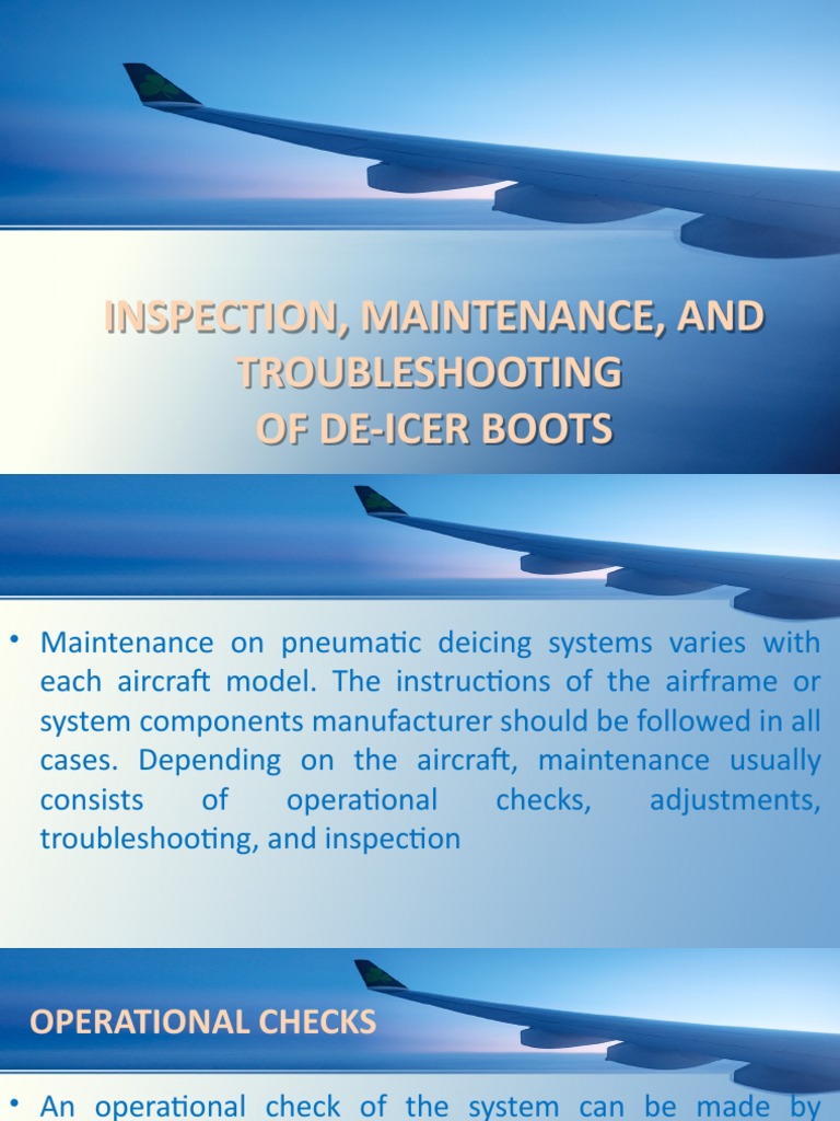 Inspection, Maintenance, and Troubleshooting of De-Icer Boots | PDF ...