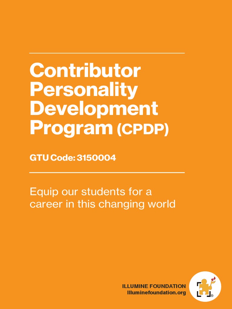 Contributor Personality Development Program: (CPDP) | PDF | Learning ...