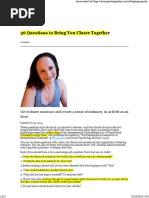 The 36 Questions That Lead To Love - The New York Times | PDF | Love