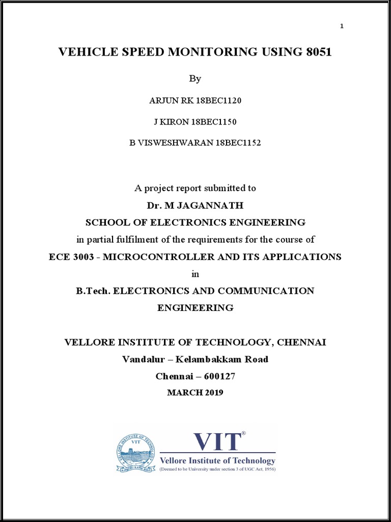 Vehicle Speed Monitoring System Report | PDF | Infrared | Liquid ...