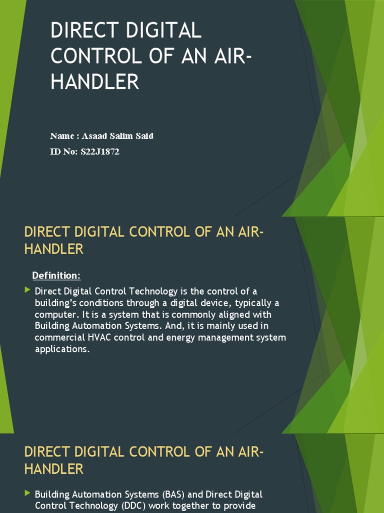Direct Digital Control of An Air-Handler | PDF | Building Automation ...