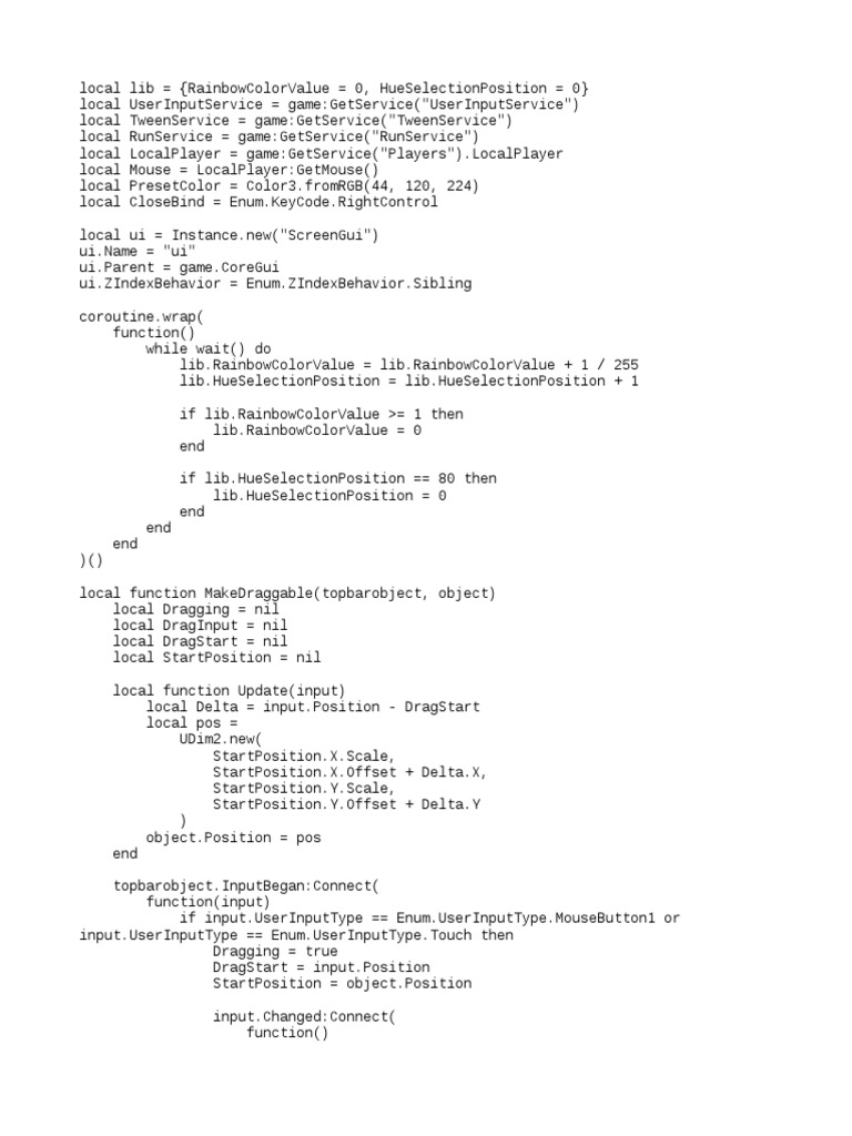 UILIB. Another Roblox Ui Library | PDF | Hue | Software