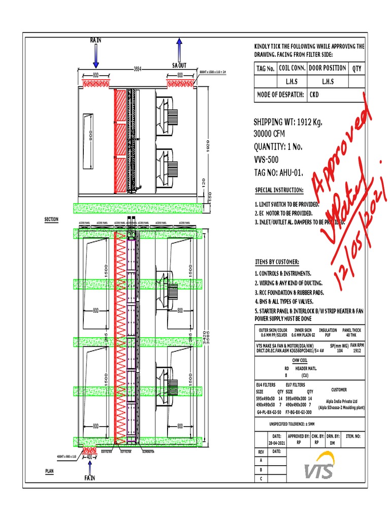 CFM Ahu 01 PDF | PDF | Manufactured Goods | Electrical Engineering