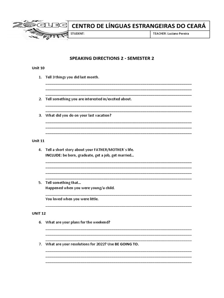 Speaking Directions 2 S2 | PDF | Business