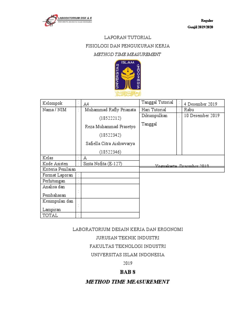 A4 Method Time Measurement | PDF