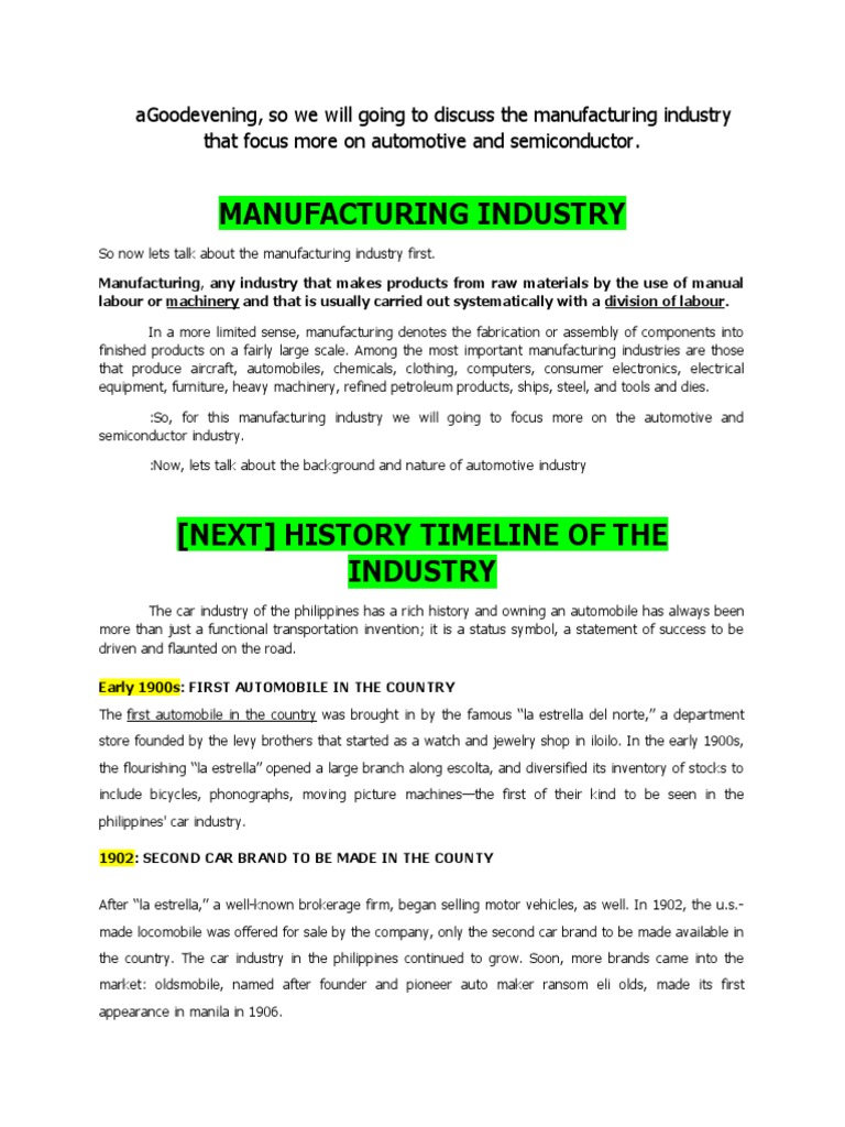 Automotive Script | PDF | Car | Automotive Industry