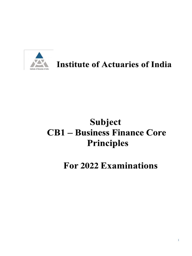 CB1 | PDF | Stocks | Risk