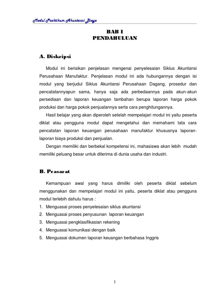 Lab Akuntansi Biaya | PDF | Bisnis