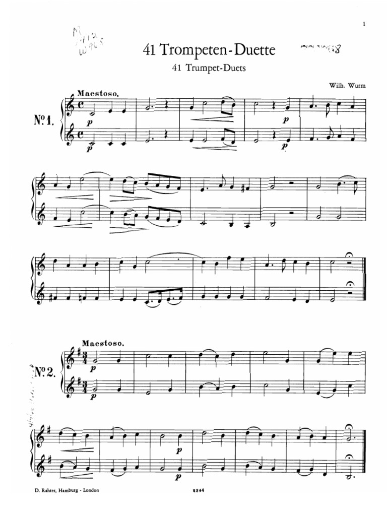 Wurm Trumpet Duets | PDF