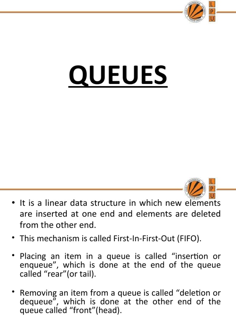 Unit 3 Queues | Download Free PDF | Queue (Abstract Data Type) | Computing