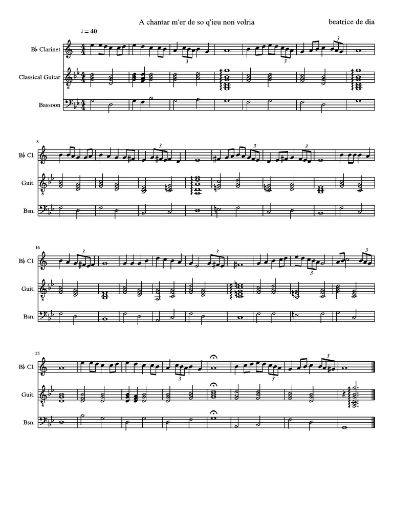 A Chantar M'er de So Q'ieu Non Volria | PDF