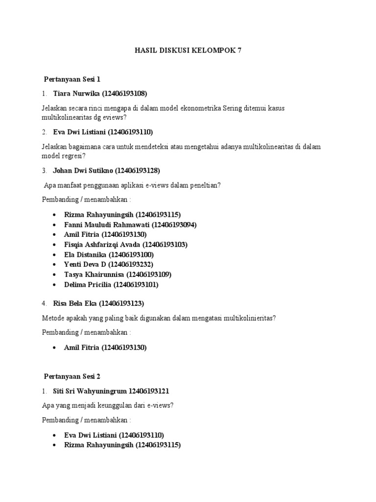 Hasil Diskusi Kelompok 7 | PDF